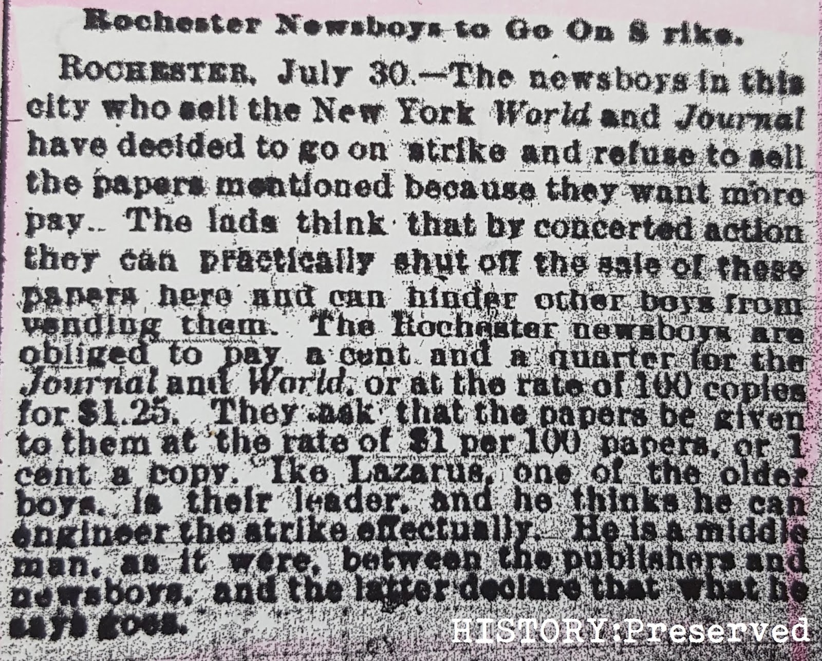 Newsboys' Strike: 120th Anniversary - Day 11