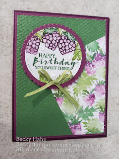 Becky's Stampin' Studio: Blackberry "Wonky" Cut