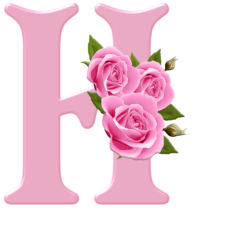 Sussurro de Amor: Alfabeto Rosas cor de Rosa 2