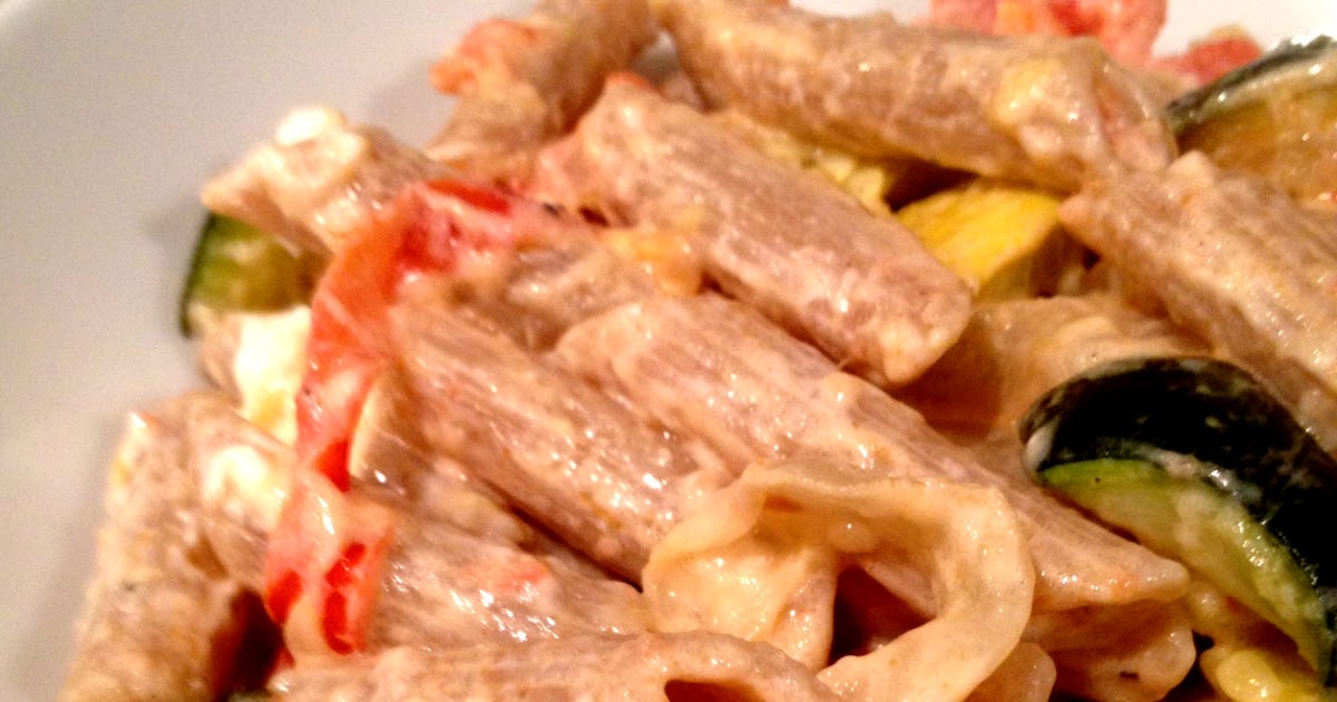 Young and Entertaining: Roasted Veggie Pasta with Goat Cheese