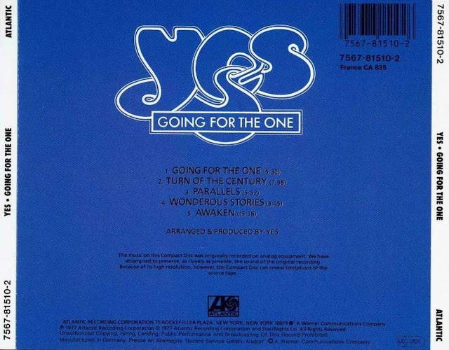 Classic Rock Covers Database: Yes - Going for the One (1977)
