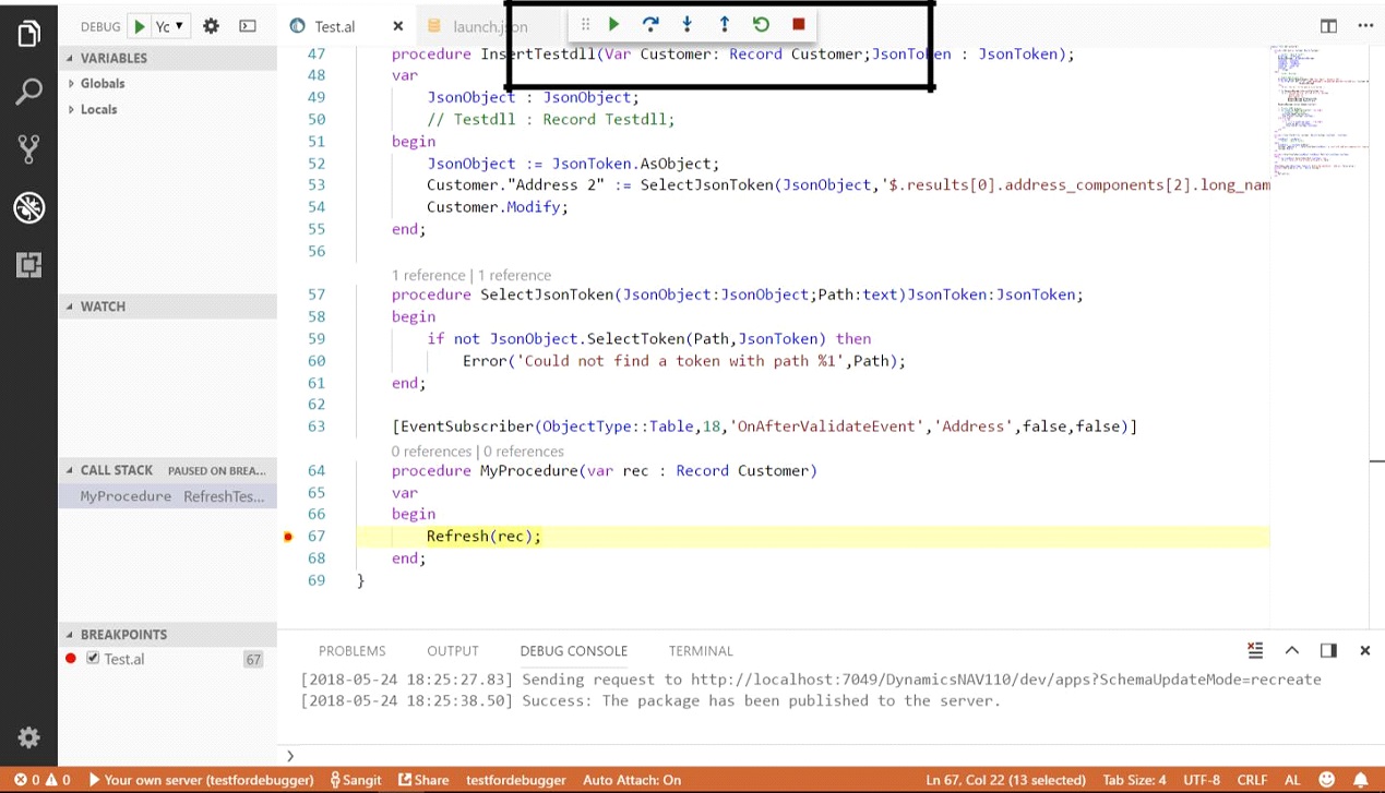 _ nav /codecrunch/: Debugging AL code using Visual Studio Code _ nav /codecrunch/: Debugging AL code using Visual Studio Code