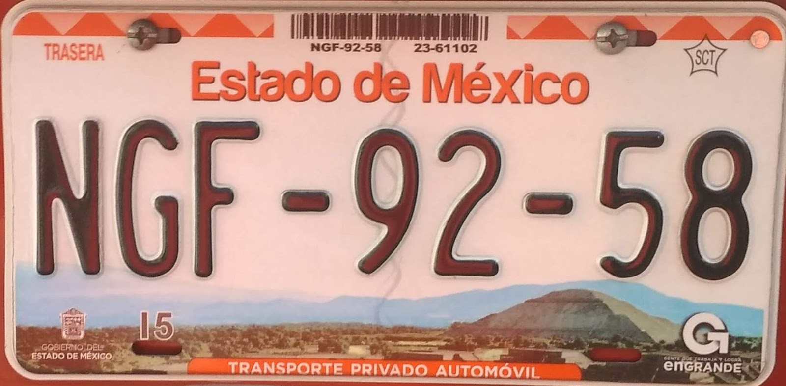 Placas de Autos de México y otras COS-999-AS: 2020