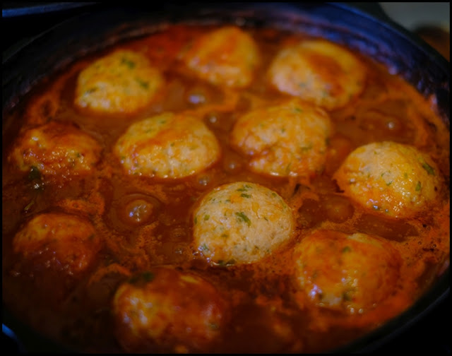 Fish "Meatballs" in Frad Diavolo Sauce...Mmmmm
