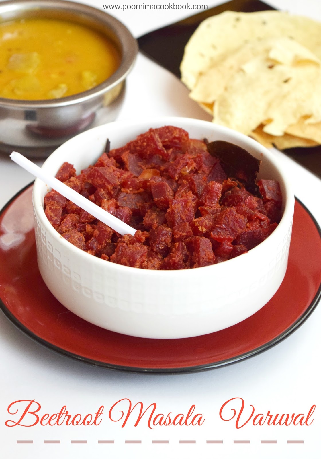 Poornima's Cook Book: Beetroot Masala Varuval / Spicy Beetroot Stir fry ...