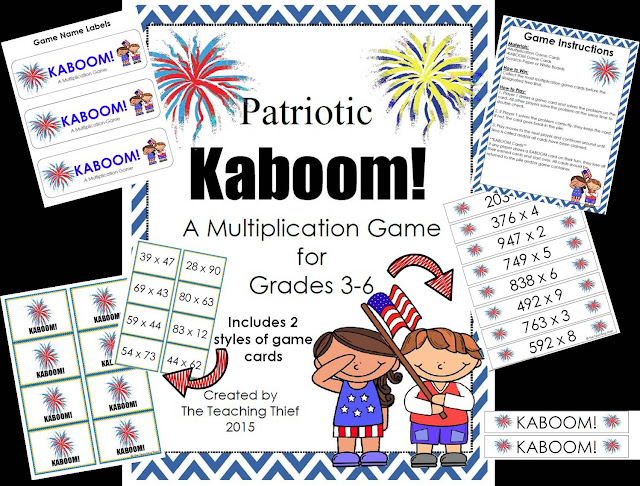 The Teaching Thief: Patriotic Kaboom {Flash 4th of July Freebie}