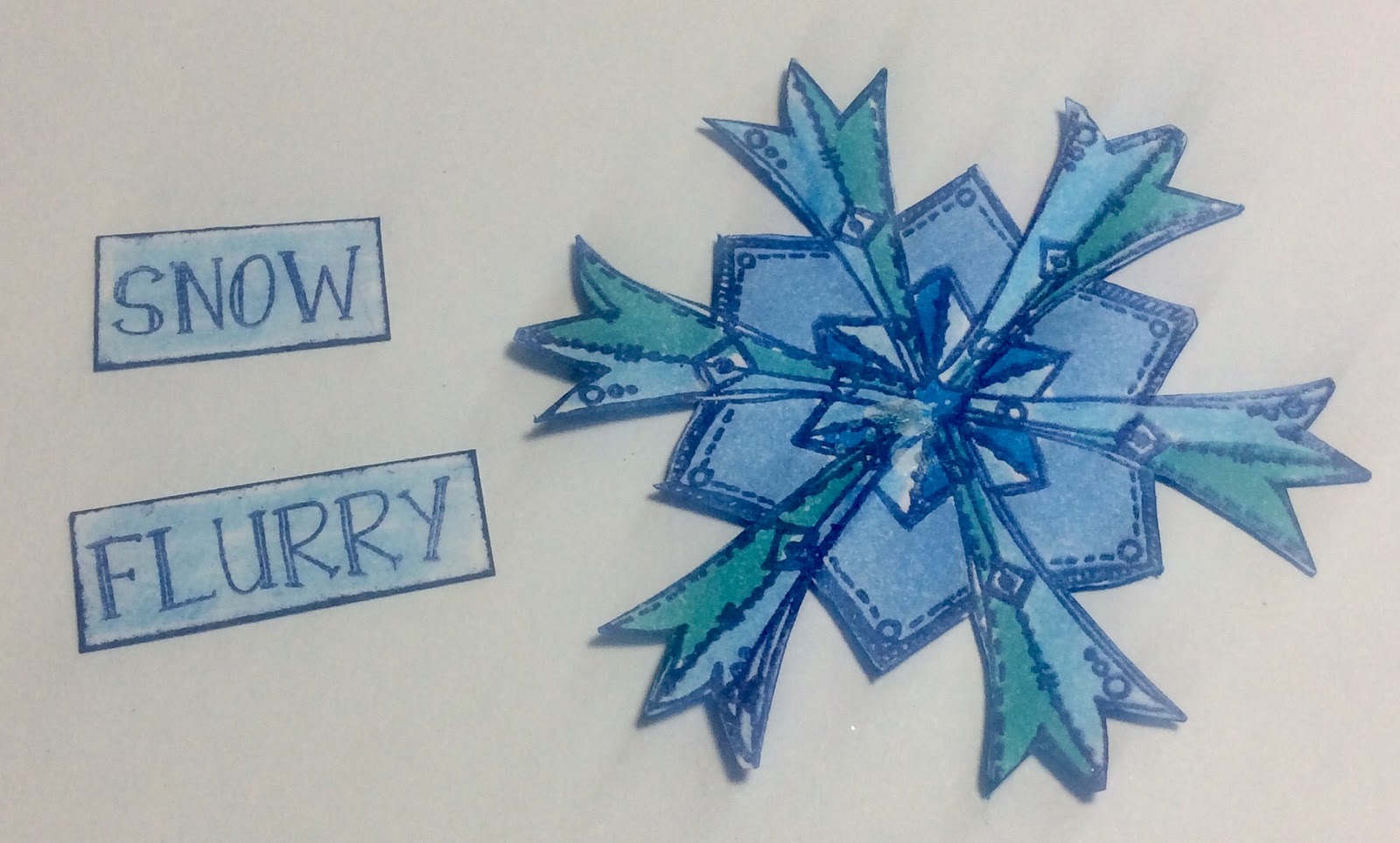 Isle of Crafty Creations: 'A Flurry of Snow' MDF Tag for Bee Crafty