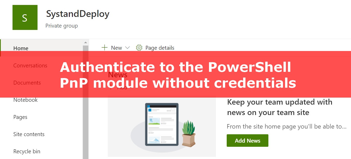 Authenticate to the powershell PnP module without credentials | Syst ...