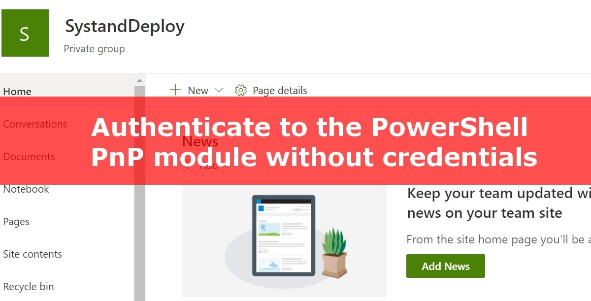 Authenticate to the powershell PnP module without credentials | Syst ...