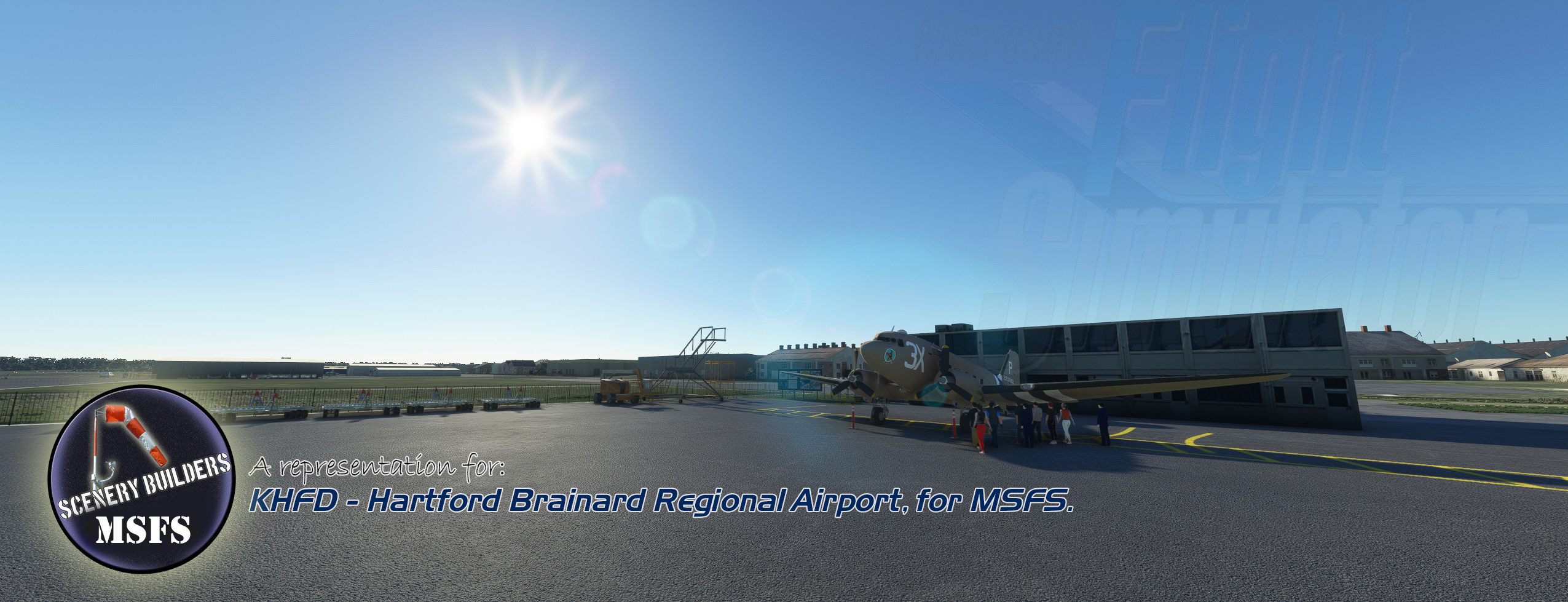 FSX, P3D, MSFS scenerybuilders.: KHFD Hartford Brainard airport MSFS
