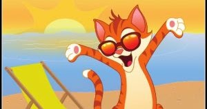 Friends FurEver: Summer Solstice and Caturday Cat Art