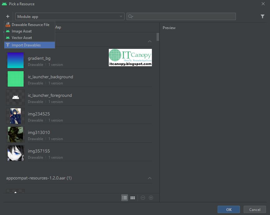 How to add an image to the "drawable" folder in Android Studio