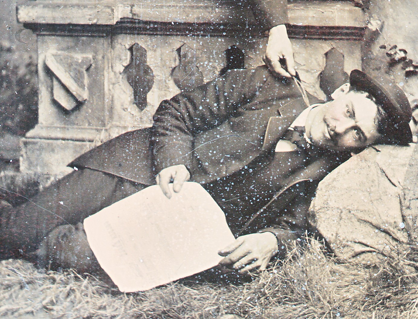 Dull Tool Dim Bulb: Man Down ! Reclining Man Tintype collection Jim ...