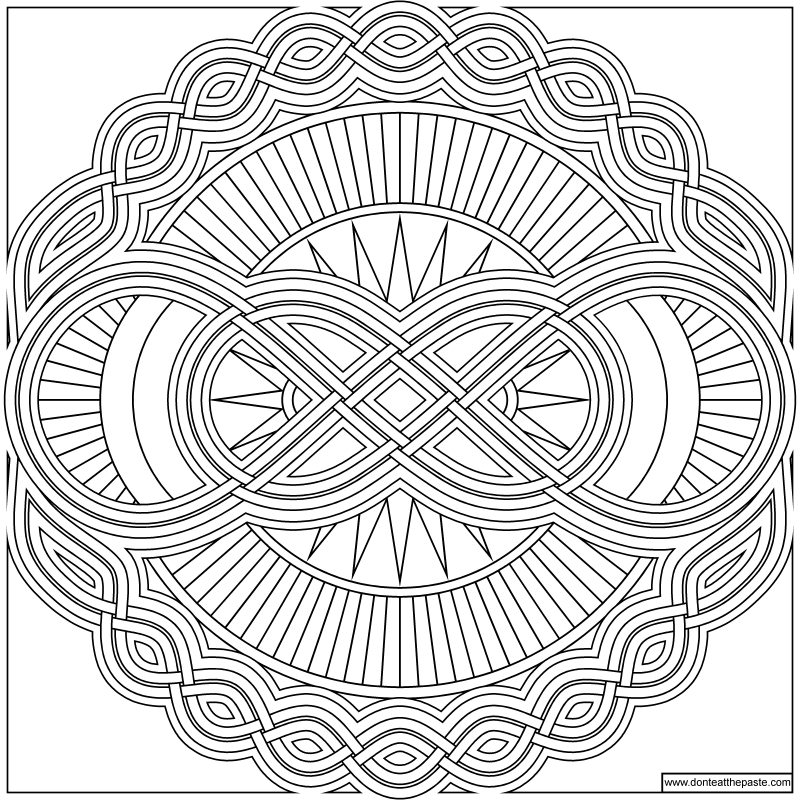 Don't Eat the Paste: Infinity mandala to color
