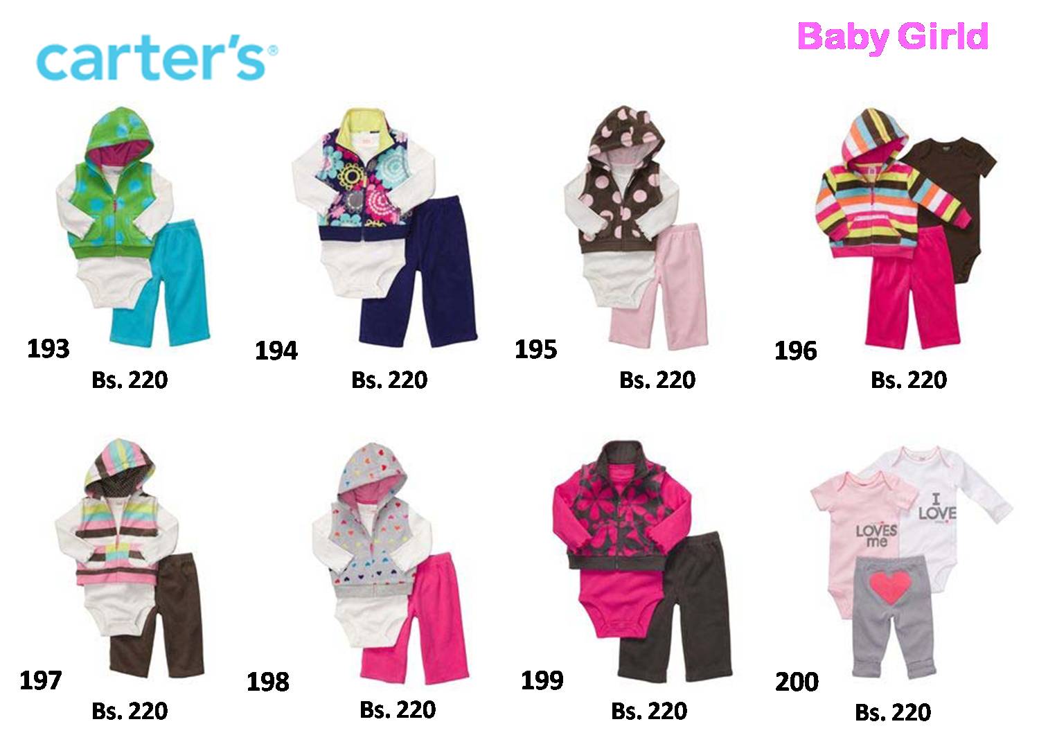 Venta de Ropa de niño marca Carter: Catálogo de Ropa de Niña