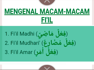 MENGENAL MACAM-MACAM FI'IL - Bahasa Arab Simpel