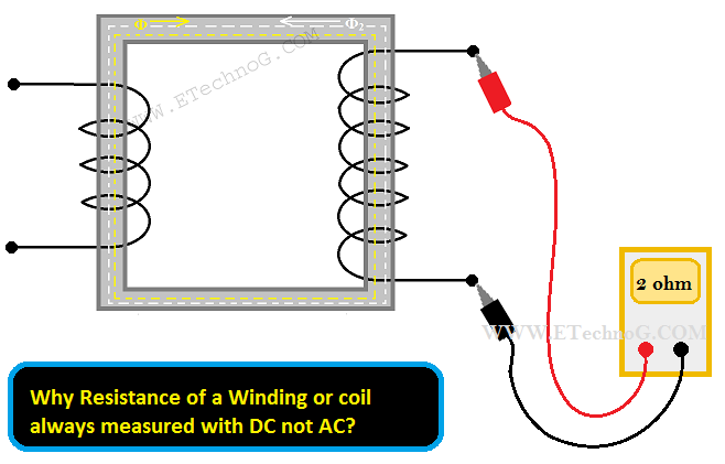 Why Resistance of a Winding or Coil always measured with DC not AC ...