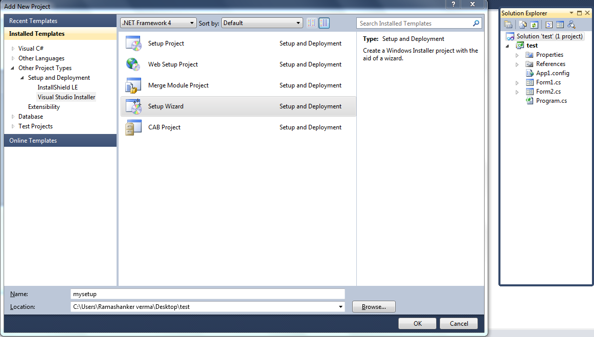 How To Create Setup Fileexe File From Windows Forms Application Mynet Tutorials