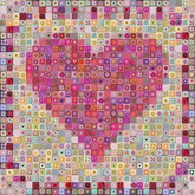 Crochet Granny Square Art for Charity