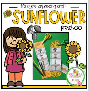 Sunflower Life Cycle Craft ~ Preschool Printables