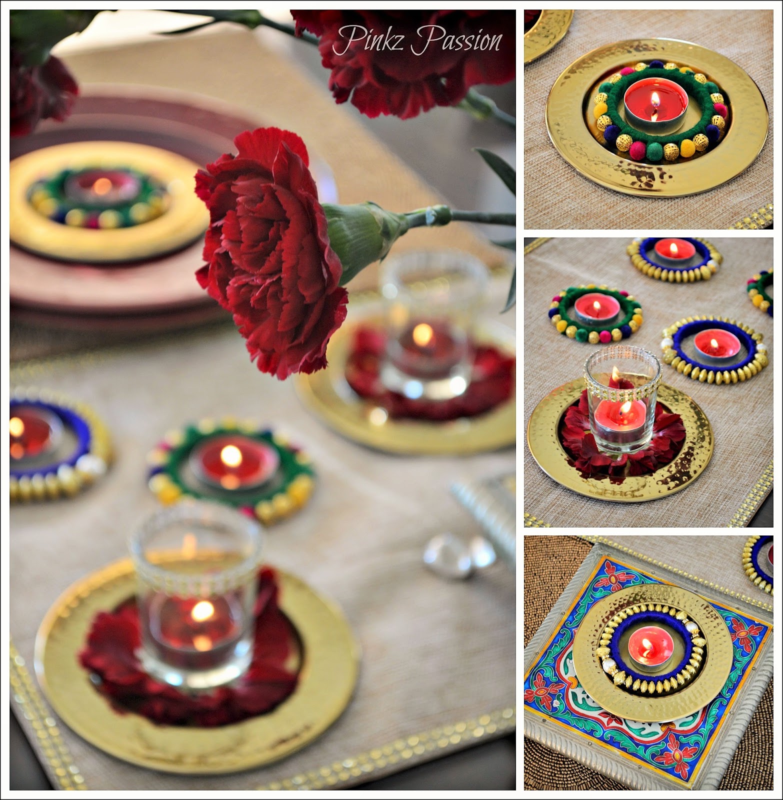 Pinkz Passion : A Dash of Glam on your table ( Diwali Tablescape)