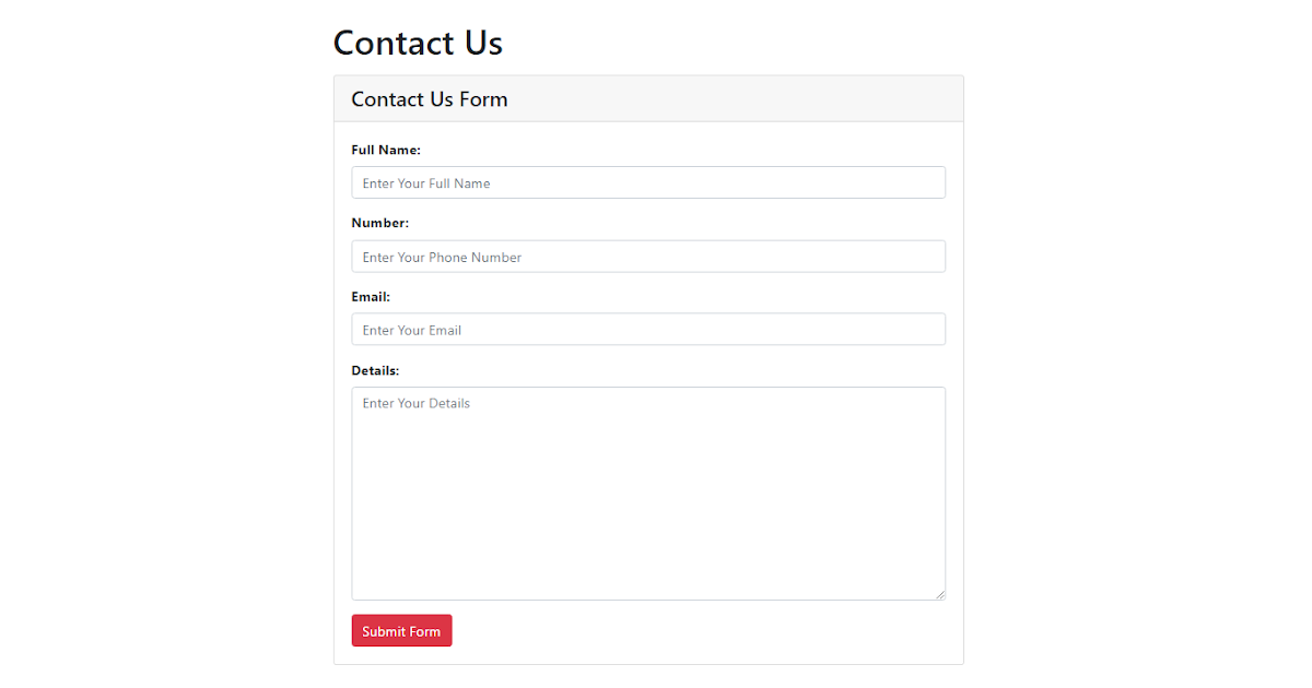 How To Create Contact Form Using Bootstrap | Web Designing Tutorials