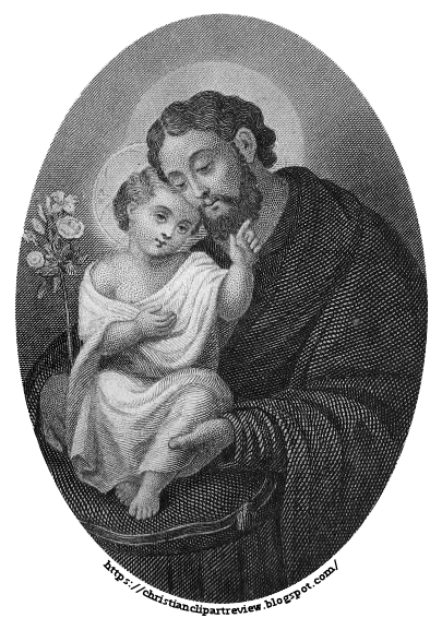 St. Joseph holds Jesus | Christian Clip Art Review