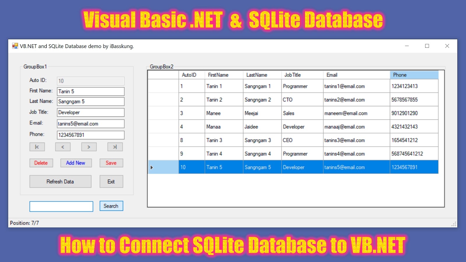 Programming In Visual Basic NET How To Connect SQLite Database To VB Programming In Visual Basic NET How To Connect SQLite Database To VB