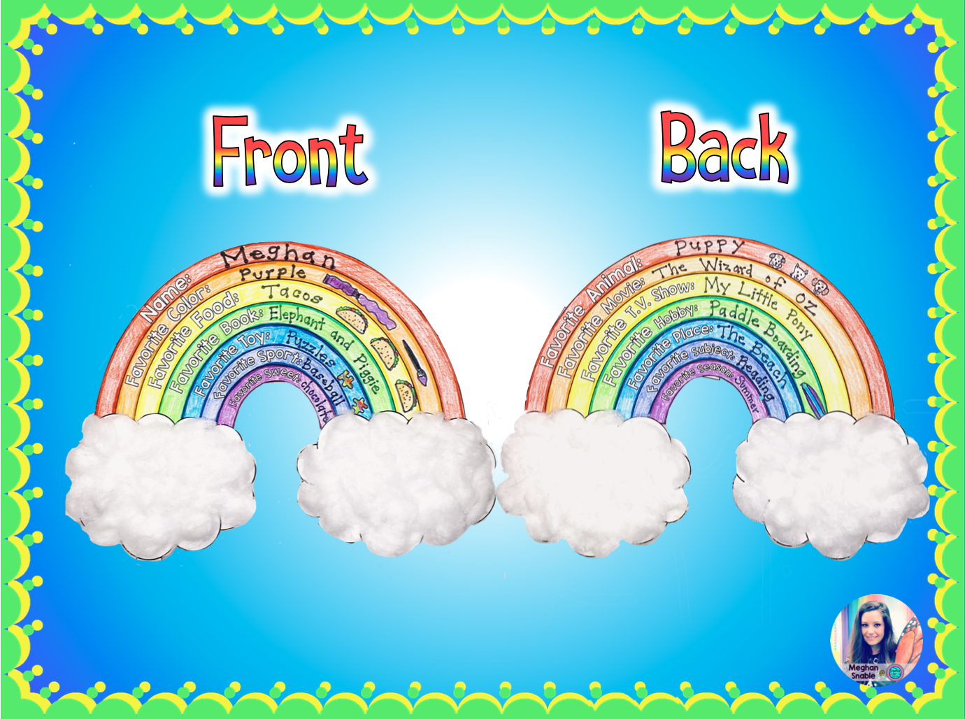 The Creative Colorful Classroom: All About Me 3-D Rainbow Poster!