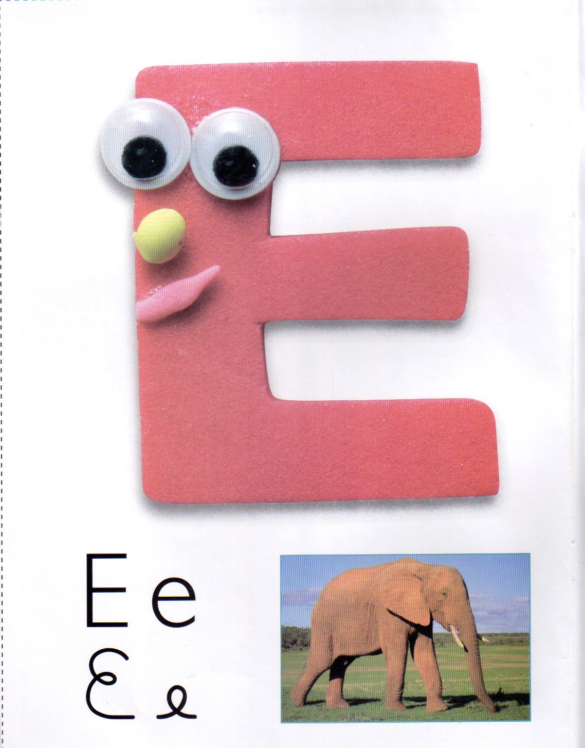 a partir da letra: Poema para a letra "E"