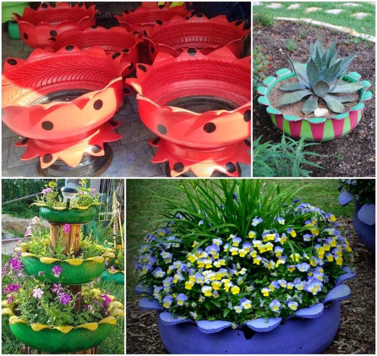 Ideas & Products: DIY Tyre Flower Planter