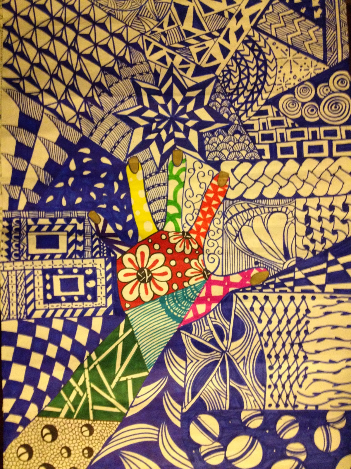 Art at Overton: More Zentangle Hands