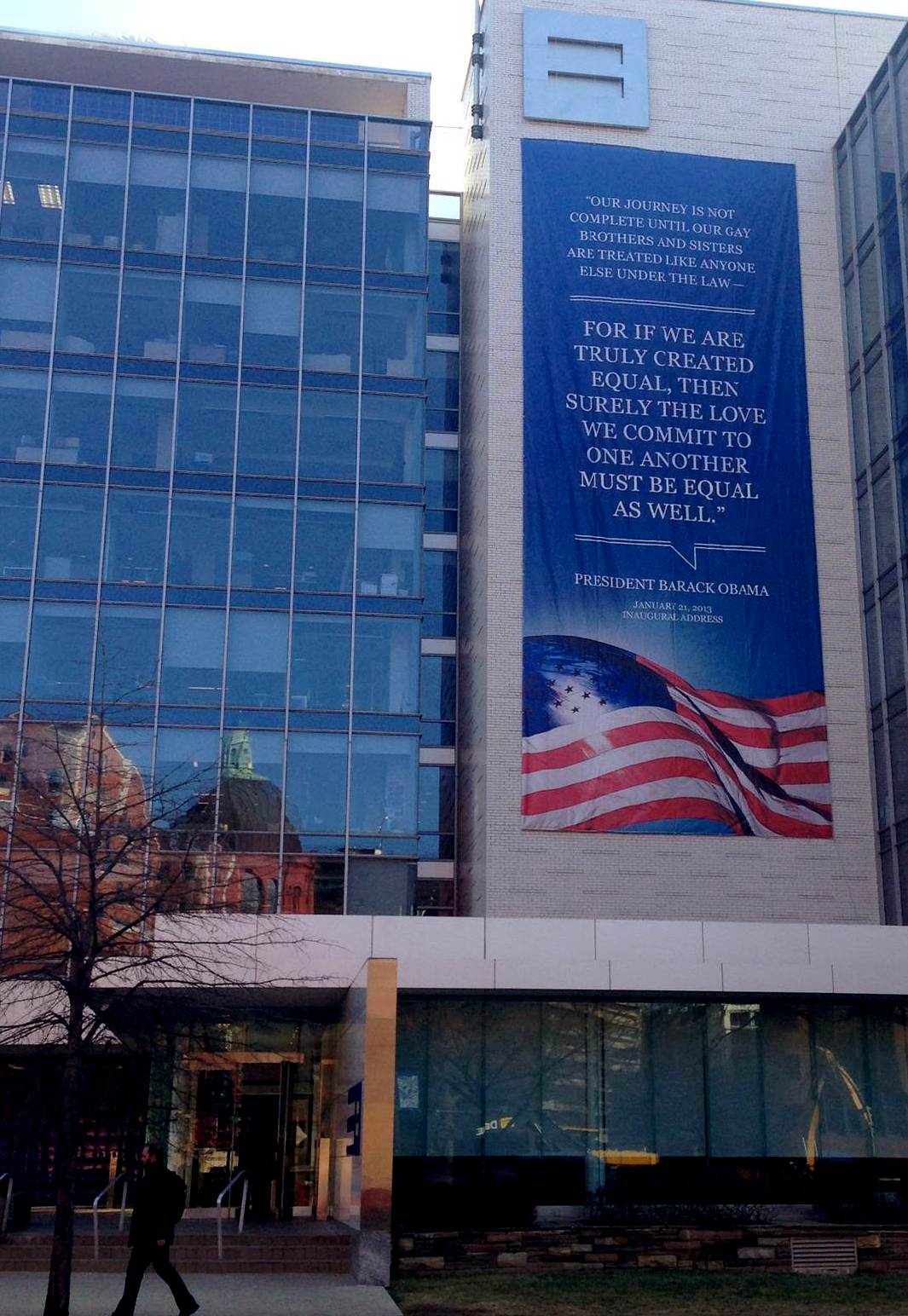 New Banner At HRC Headquarters - Joe.My.God.