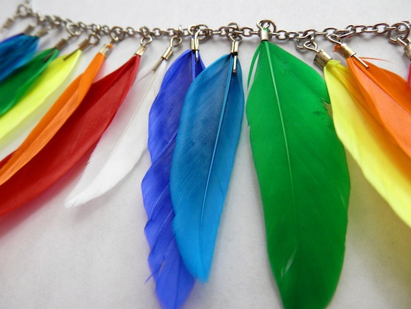 DIY: Rainbow Feather Necklace | Neon Rattail