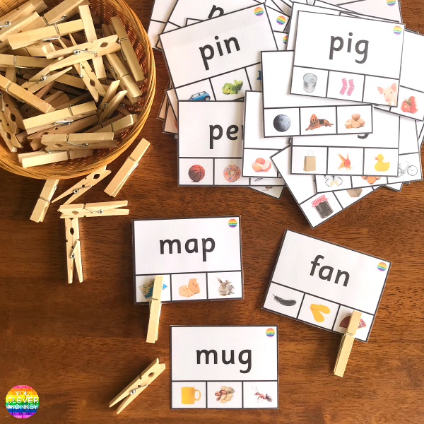 MAKING CVC WORDS, BUILDING PHONOLOGICAL AWARENESS | you clever monkey