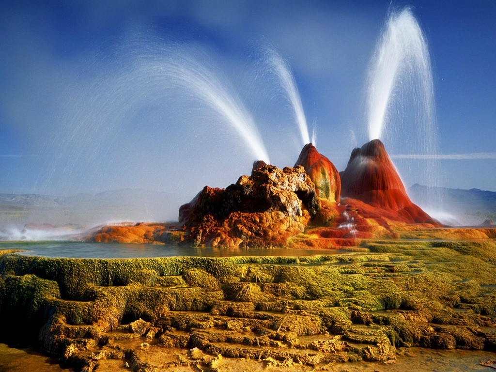 Le Fly Geyser, trésor caché du Nevada, aux Etats-Unis