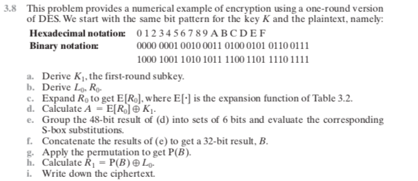 Computer Science Engineering Notes: The DES Algorithm Numerical Illustrated