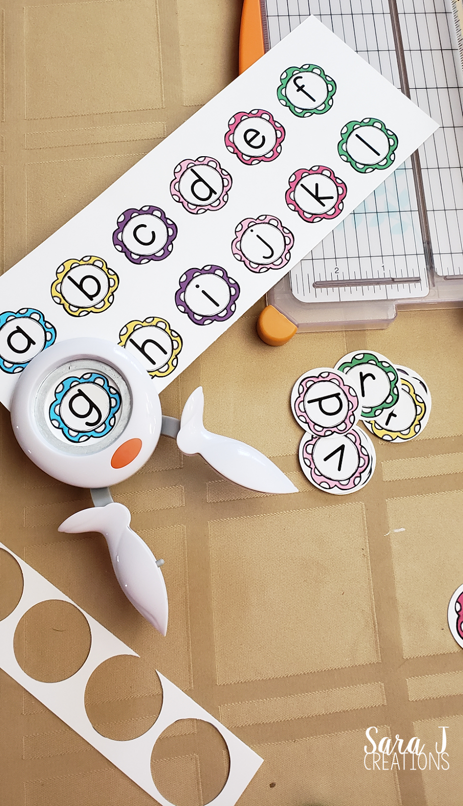 Alphabet Match Flower Sensory Bin | Sara J Creations