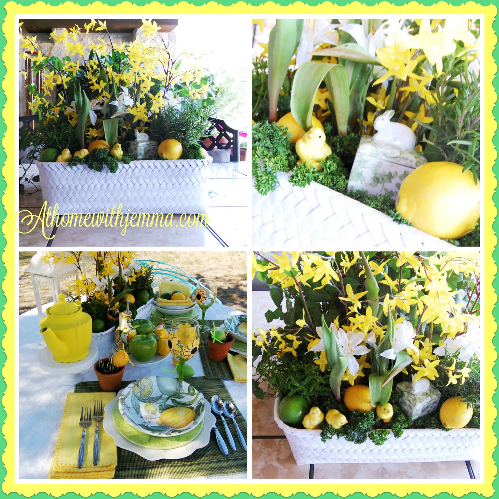 Lemon and Lime Spring Tablescape - At Home with Jemma