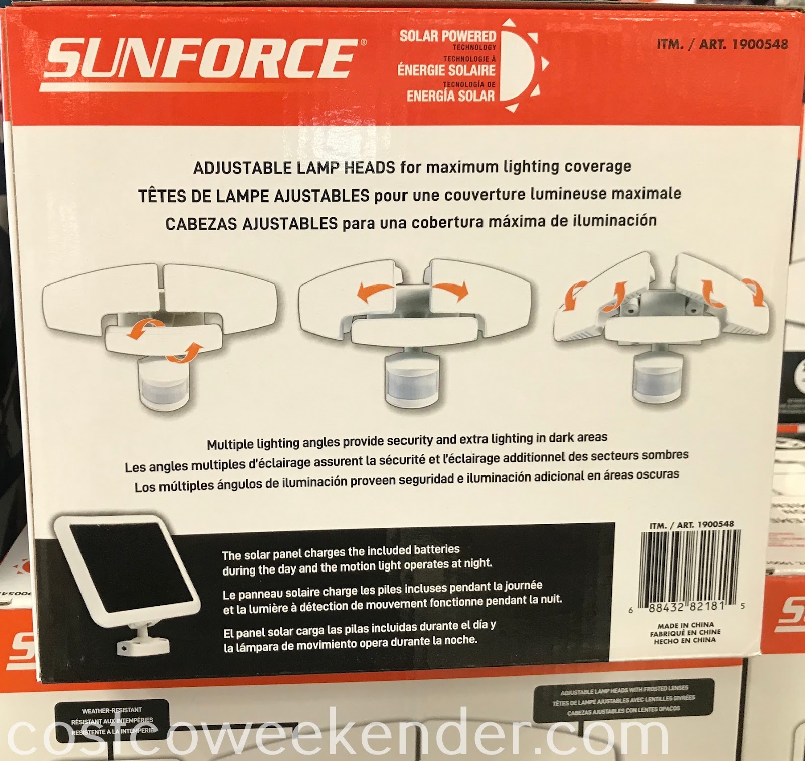 Sunforce Solar Motion Activated Light | Costco Weekender