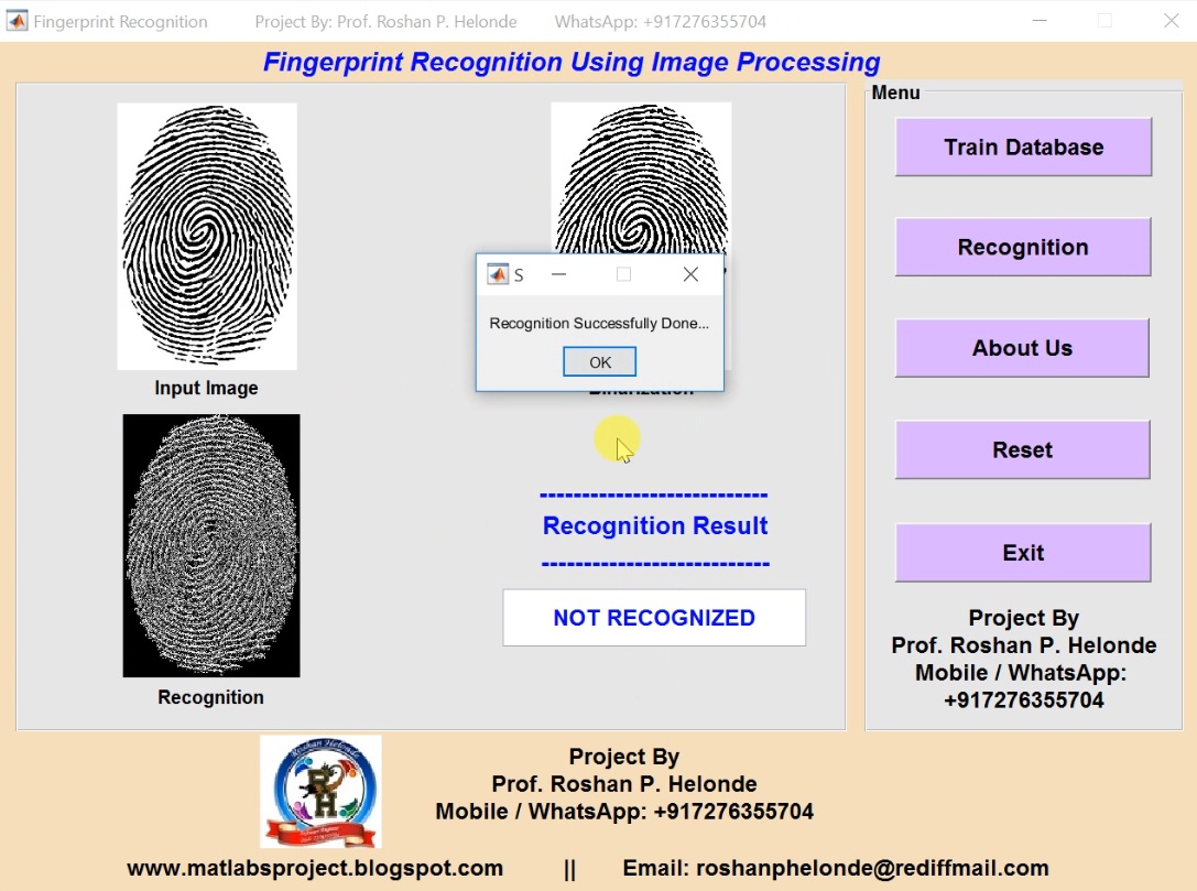 Fingerprint Recognition Using Image Processing In Matlab Source Code Fingerprint Recognition Using Image Processing In Matlab Source Code