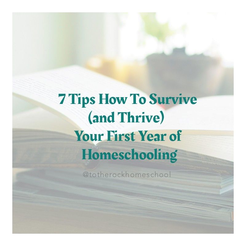 To The Rock Homeschool: 7 Tips How to survive (and thrive) your first ...