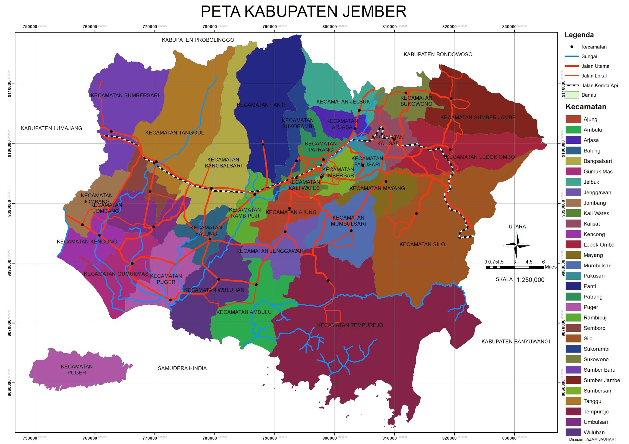 PETA KABUPATEN JEMBER