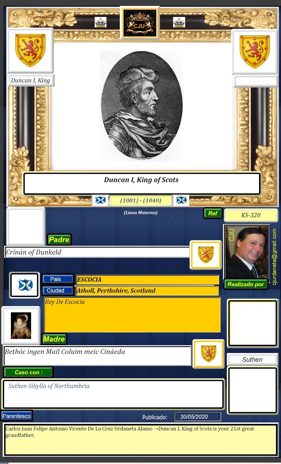 FAMILIA #URDANETA Y SUS PARIENTES #GENEALOGIA #GENEALOGY: Duncan I ...