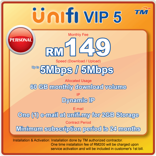 WELCOME TO TM ONLINE REGISTRATION: Unifi Package