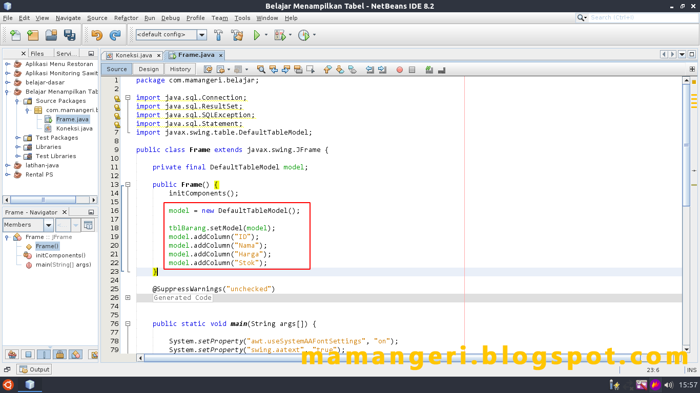 Cara Menampilkan Data Dari Database MySQL Pada JTable Netbeans ...