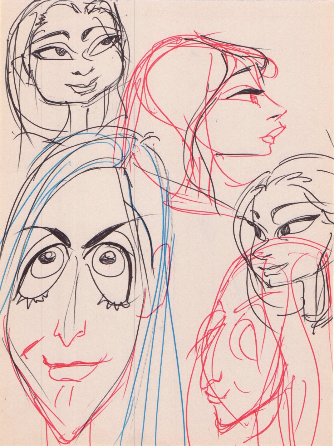 John K Stuff: Breaking Habits - Girl Head Shape Doodle Studies