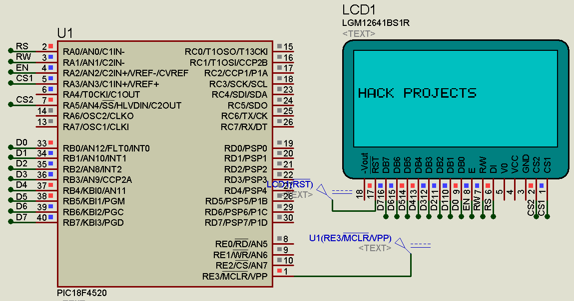 Code Bloges: Interfacing KS0108 based 128×64 Graphical LCD with PIC ...