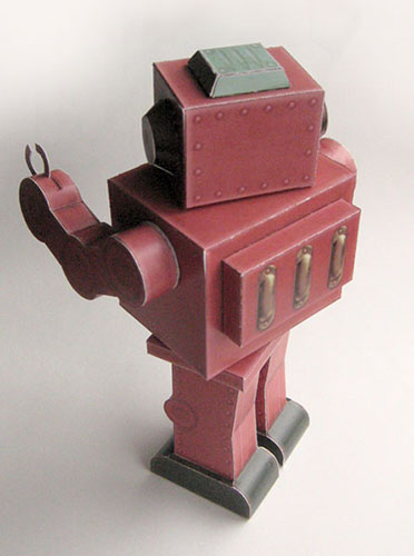 Vintage Tin Robot Paper Model | Paperized Crafts