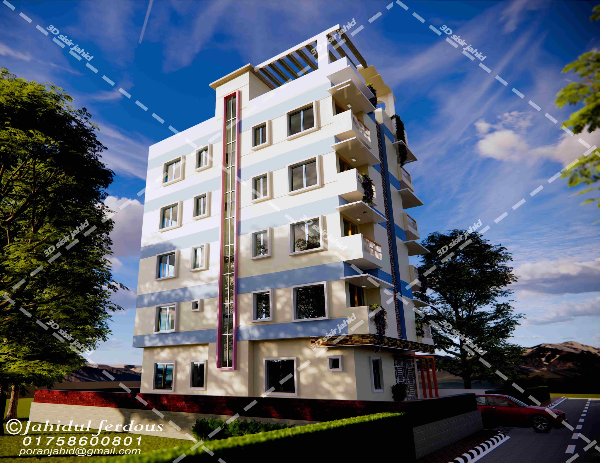 My Work: 5 story residential building